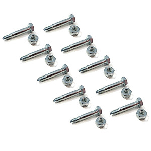 The ROP Shop | Pack of 10 - Shear Pin Bolt & Nut for John Deere AM123342, Stiga 1812900501 Snow