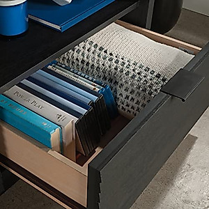 Sauder Harvey Park Credenza with Drawers, for TVs up to 70", Raven Oak Finish