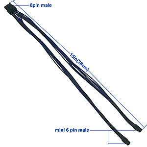 COMeap Dual Mini 6 Pin to 8 Pin PCI Express Video Card Power Adapter Cable for Mac Pro Tower/Power Mac G5 15-inch(38cm)