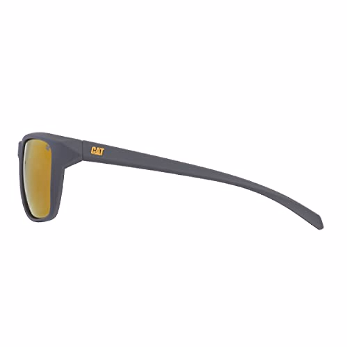 Caterpillar 8012 Men's Polarized Square Sunglasses, Rubberized Matte Grey, 58 mm