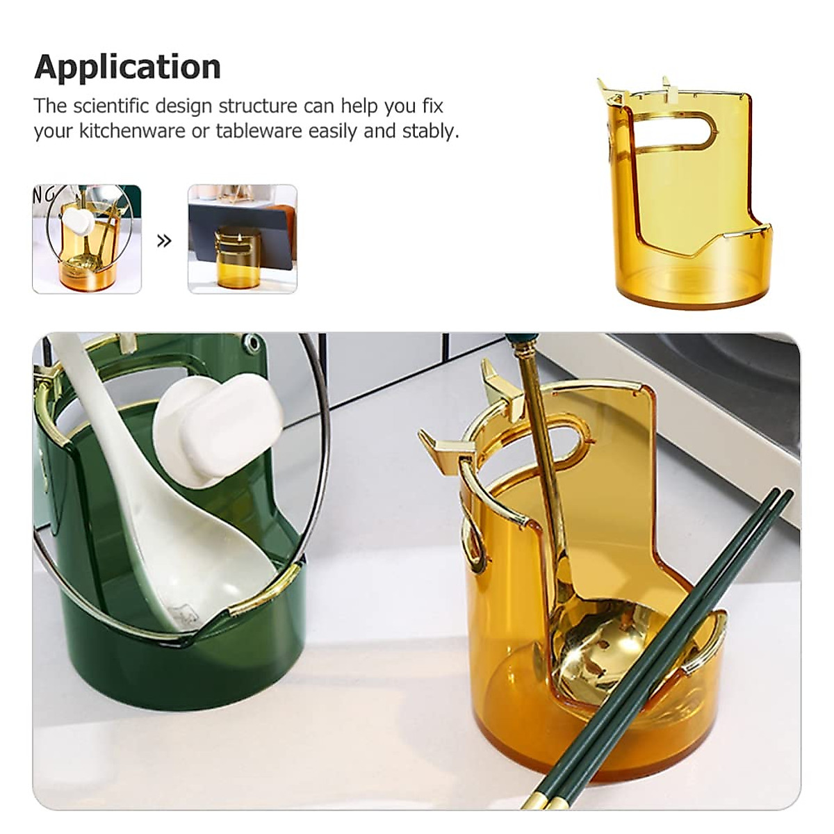 Lid Rack Kitchen Lid Holder Kitchen Spoon Rest Stovetop Spoon Rest Countertop Lid Holder Chopsticks Rest Wear-resistant Lid Utensil Rest Keeper Pot Holder Appliance Spatula The Pet