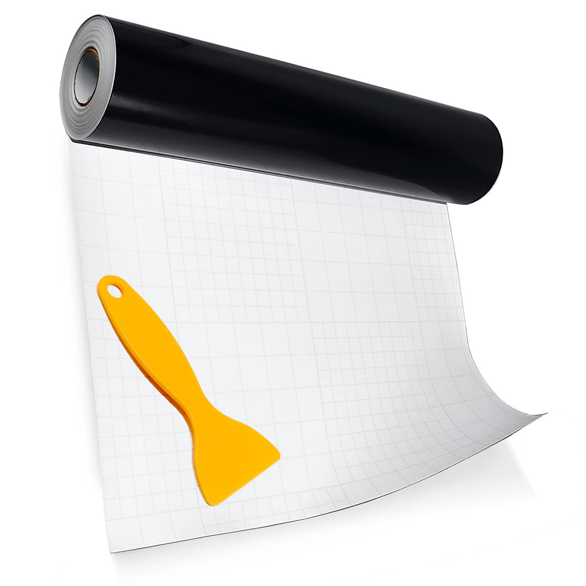 Reli. Black Permanent Vinyl | 12" x 35 FT Roll (Glossy) | Scraper Tool Included | Adhesive Vinyl Compatible w/Cricut & Silhouette Cutting Machines | Vinyl Roll for Signs, Tumblers, Mugs, Cars & More