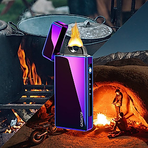 GADATOP Arc Plasma Flame Lighter USB Rechargeable Windproof Electric Lighter for Candle(Color)