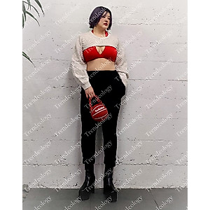 Multicolored Graffiti Print Round Ball Shape Unique Clutch Top-Handle Satchel Handbag (Ball Shape w/Plastic Chain (Smaller) - zBlack)