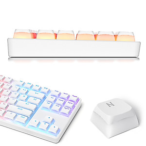 Ussixchare PBT Pudding Keycaps Set 117 Keys, Double Shot Translucent XDA Profile for ISO & ANSI Layout 61/68/84/87/104 Keys Mechanical Keyboard