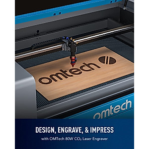 OMTech 90W CO2 Laser Engraver with LightBurn, 24x35 Inch Laser Engraving Cutting Machine with Autofocus Ruida Control Panel 4 Way Pass Air Assist, Commercial Laser Cutter for Wood Glass Acrylic More