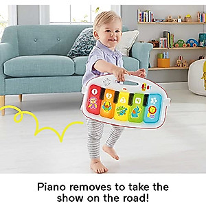Fisher-Price Baby Gym & Activity Mat, Deluxe Kick & Play Piano Gym with Musical Toys, Lights & Smart Stages Learning