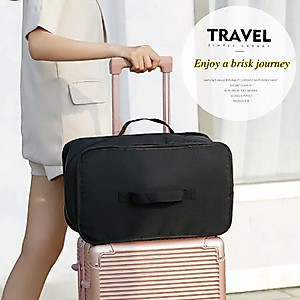 Jaugufiy Multi-layer Hanging Closet Storage Bag Hanging Travel Shelves Suitcase Foldable Hanging Packing Cubes Suitcase Storage Bag for Travel for Wardrobe