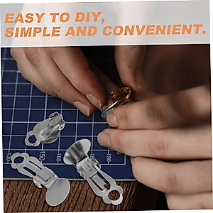 TEHAUX Essential DIY Earring Accessories 100pcs Clip-on Earring Findings Ear Jewelry Making Materials Safe Ear Clips