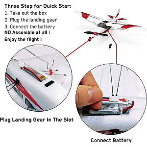 VOLANTEXRC RC Plane TrainStar Mini RC Airplane PNP Version No Transmitter No Battery No Charger (761-1 PNP)