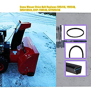 585416 Auger Drive Belt for Murry Craftsman MTD Snow Throwers Replaces 585416MA 1/2 Inch X38 Inch (2-Pack)