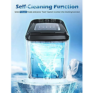 Freezimer DreamiceX1| Ice Makers Countertop Self-Cleaning, Portable Ice Maker Machine Countertop, 9 Cubes Ready in 7-10 Mins, 2 Size Ice Cubes Bullet Ice Machine | 33lbs/24h Silver
