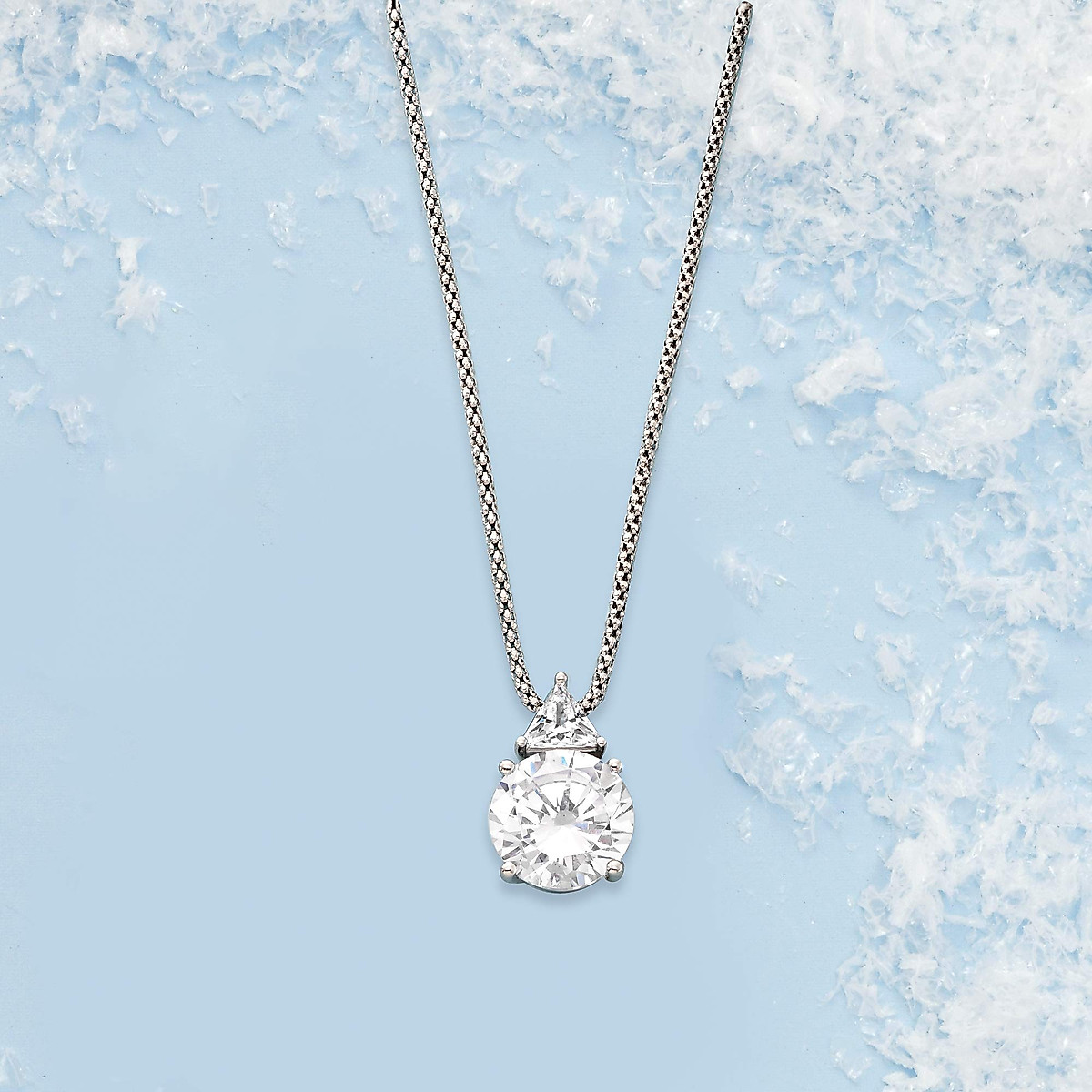 Ross-Simons 6.75 ct. t.w. CZ Pendant Necklace in Sterling Silver. 20 inches