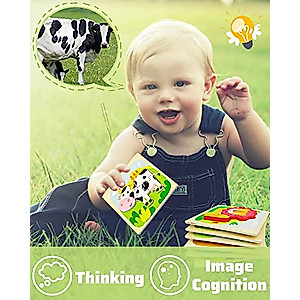 Benresive Wooden Toddler Puzzles Ages 1-3, Montessori Toys for 1 2 3 Year Old Boys Girls, 6 Pack Animal Toddler Toys Gifts for 1 2 3 Year Old Boys Girls, Learning Educational Preschool Toys