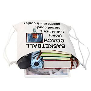 CMNIM Basketball Coach Gifts Funny Basketball Coach Definition Small Drawstring Bag Gifts for Basketball Coaches from Team (Basketball Coach Drawstring Bag)