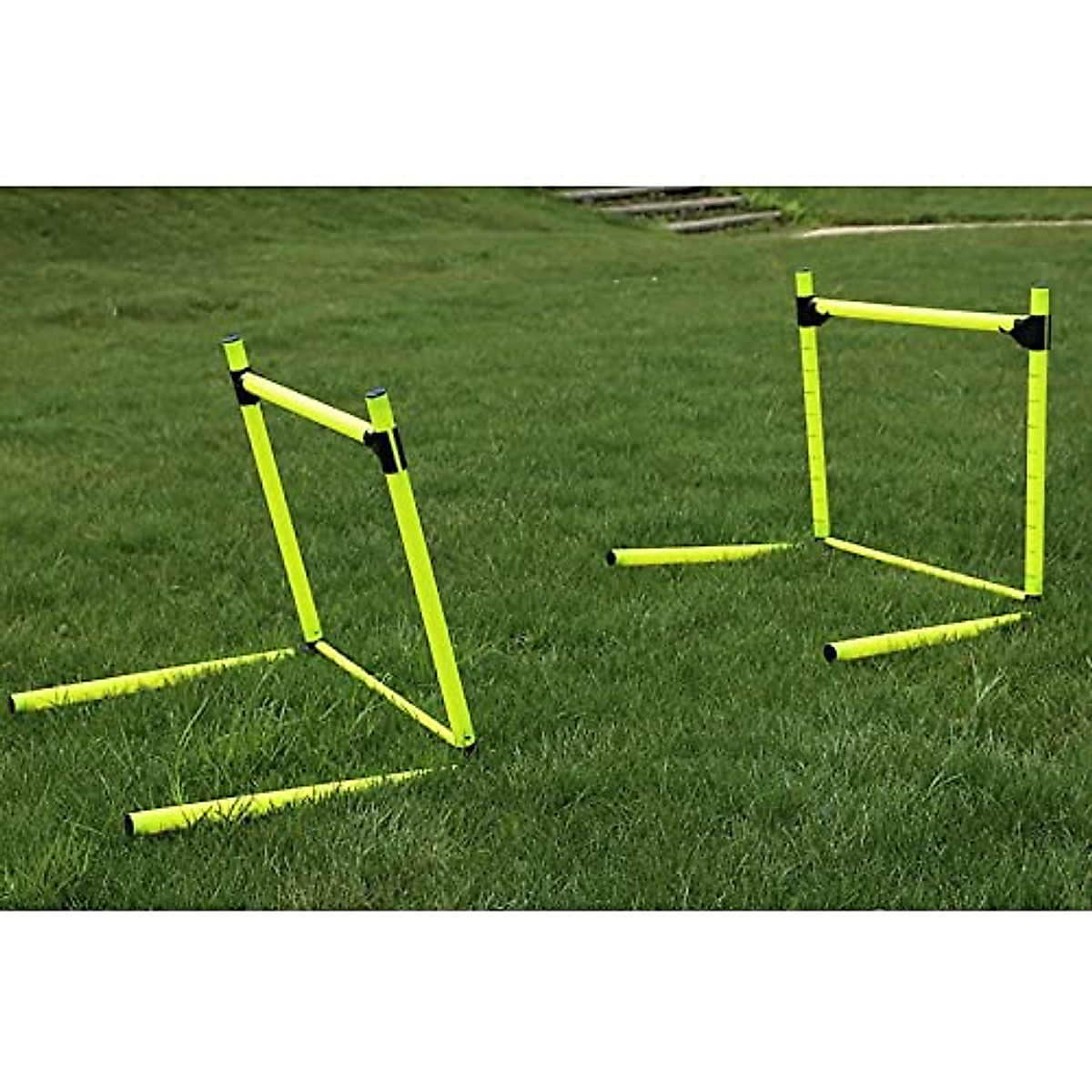 Pro Adjustable Hurdles with Scale, Lightweight Track & Field Workout Trainer Kit, Athletic Soccer & Football Training Equipment for Outdoor