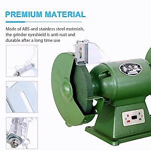 Bench Grinder Eye Shield, 4 Pcs Grinder Eyeshield Replacement Kit for Most Bench Grinders