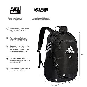 adidas Stadium 3 Team Sports Backpack, Black, One Size