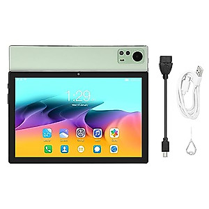 10.1 Inch Tablet, 8MP 13MP Tab M10 Tablet 8GB 128GB Dual SIM Dual Standby for Android 11 for Study (Green)