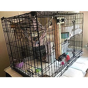 Cat Scratching Post Cage Mounted Cat Scratcher Space-Saving Sisal Scratch Post for Cat Grinding Claws Scratching and Climbing