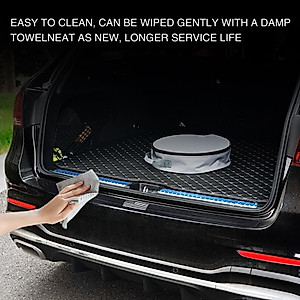 Fogfar 1 PC Car Trunk Anti-Scratch Strip, 35.43" x 2.75" PVC American Flag Black Edge Three-Dimensional Printed Protective Sticker, Self-Adhesive Decorative Accessories, for Cars, SUVs (Black)