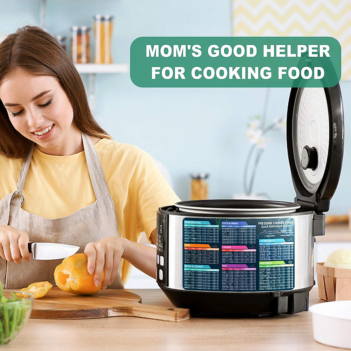 Instant Pot Cheat Sheet Magnet Set, Instapot Accessories, Cook Times Chart, Pressure Cooker Accessories Cook Times, Instant Pot Cheat Sheet Quick Reference Guide Instapot Times Cookbook Magnets