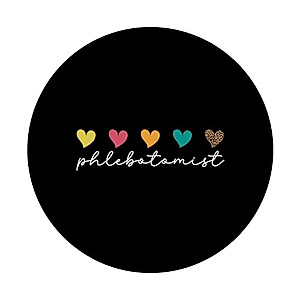 Phlebotomist Hearts Phlebotomy Phlebotomist PopSockets Standard PopGrip