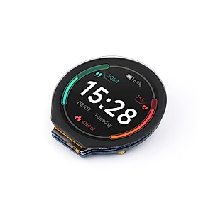 1.28inch Touch LCD Display Module, 240×240 Resolution Round LCD IPS Screen, 65K Colors Display, 4-Wire SPI and I2C Communication, Support Raspberry Pi/Raspberry Pi Pico/Arduino/STM32