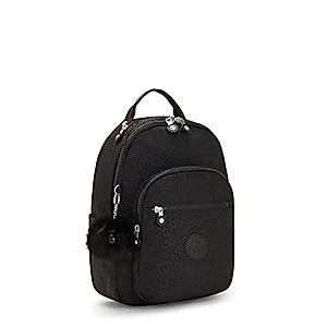 Kipling Women's Seoul Small Backpack, Durable, Padded Shoulder Straps with Tablet Sleeve, School Bag, Shimmerin Spot, 10'' L x 13.75'' H x 6.25'' D