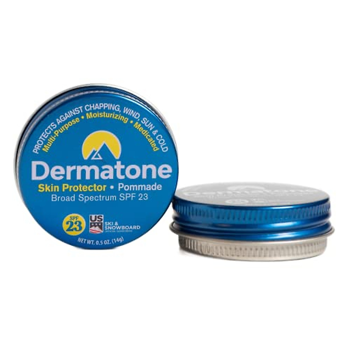 Dermatone Classic Tin | Advanced Therapy Skin Protection Balm | Moisturizing Skin Balm | SPF23 Sun Protection | Moisturizing| Heals & Repairs | Long Lasting | Great for Outdoors, Skiing, Running, Cycling, Hiking, 0.5 oz, 1-pack