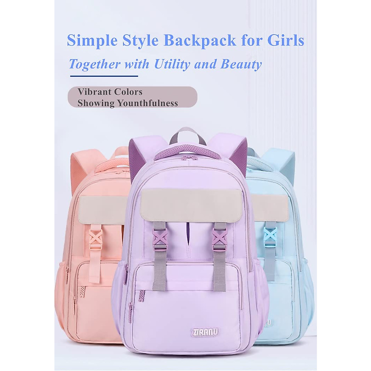 Dog-Paw Print School-Bag Backpack for Girls Middle School Elementary Bookbag Casual Daypack