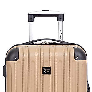 Travelers Club Midtown Hardside 4-Piece Luggage Travel Set, Expandable, Tan