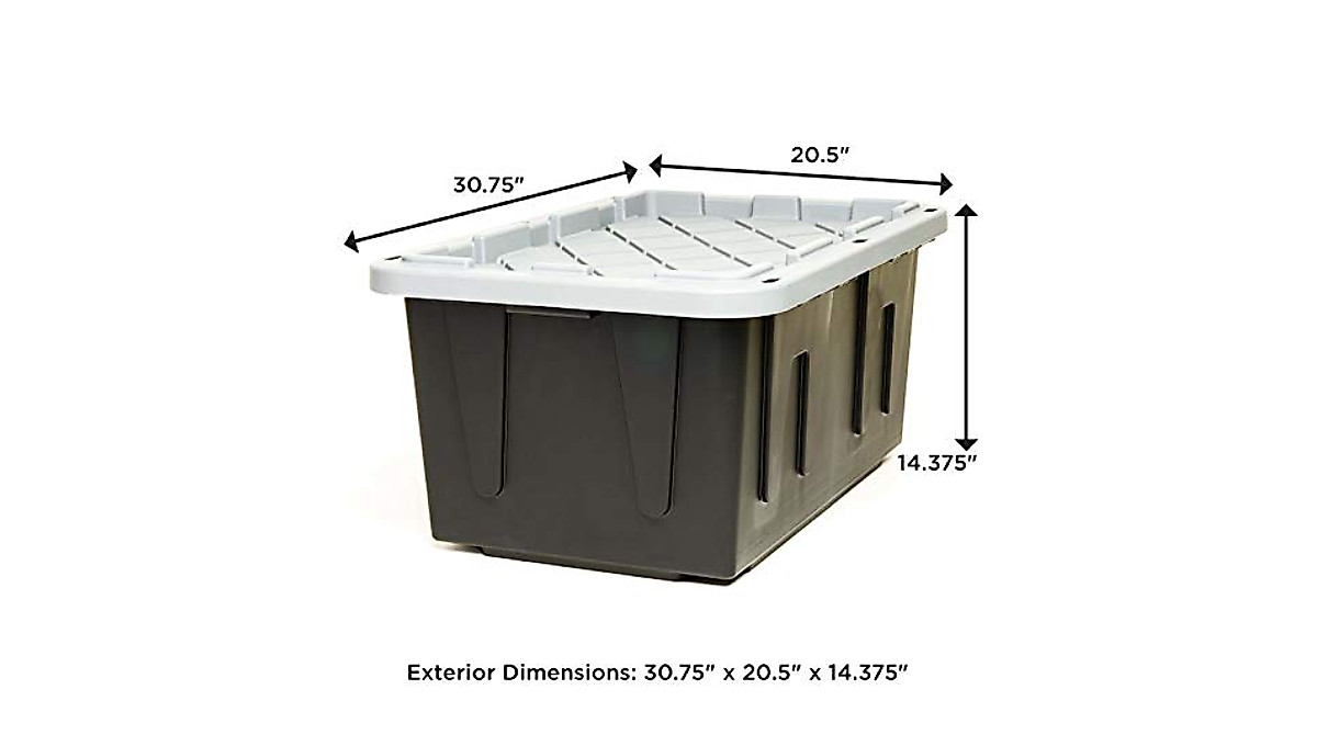 ECOstorage 27 Gallon Recycled Plastic Container – 2 Pack