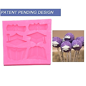Mini Graduation Mold Graduation Cookie Cutters Graduation Cupcake Toppers Graduation Chocolate Candy Fondant Mold for Graduation Party Supplies
