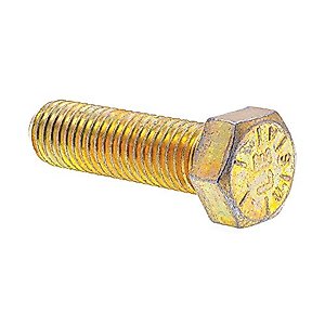 Prime-Line 9106169 Hex Head Cap Screws, Grade 8, 9/16 in-12 X 2 in, Grade 8 Yellow Zinc Plated Steel, (10-pack)