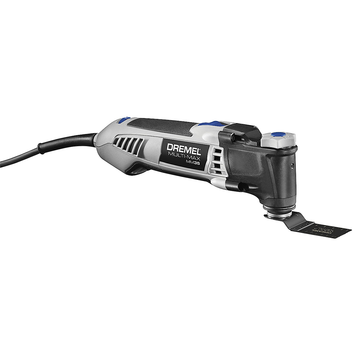Dremel Multi-Max 3.5 Amp Oscillating Tool Kit with Tool-LESS Accessory Change- Multitool with 12 Accessories- Compact Head & Angled Body- Drywall, Nails, Remove Grout & Sanding- MM35-01