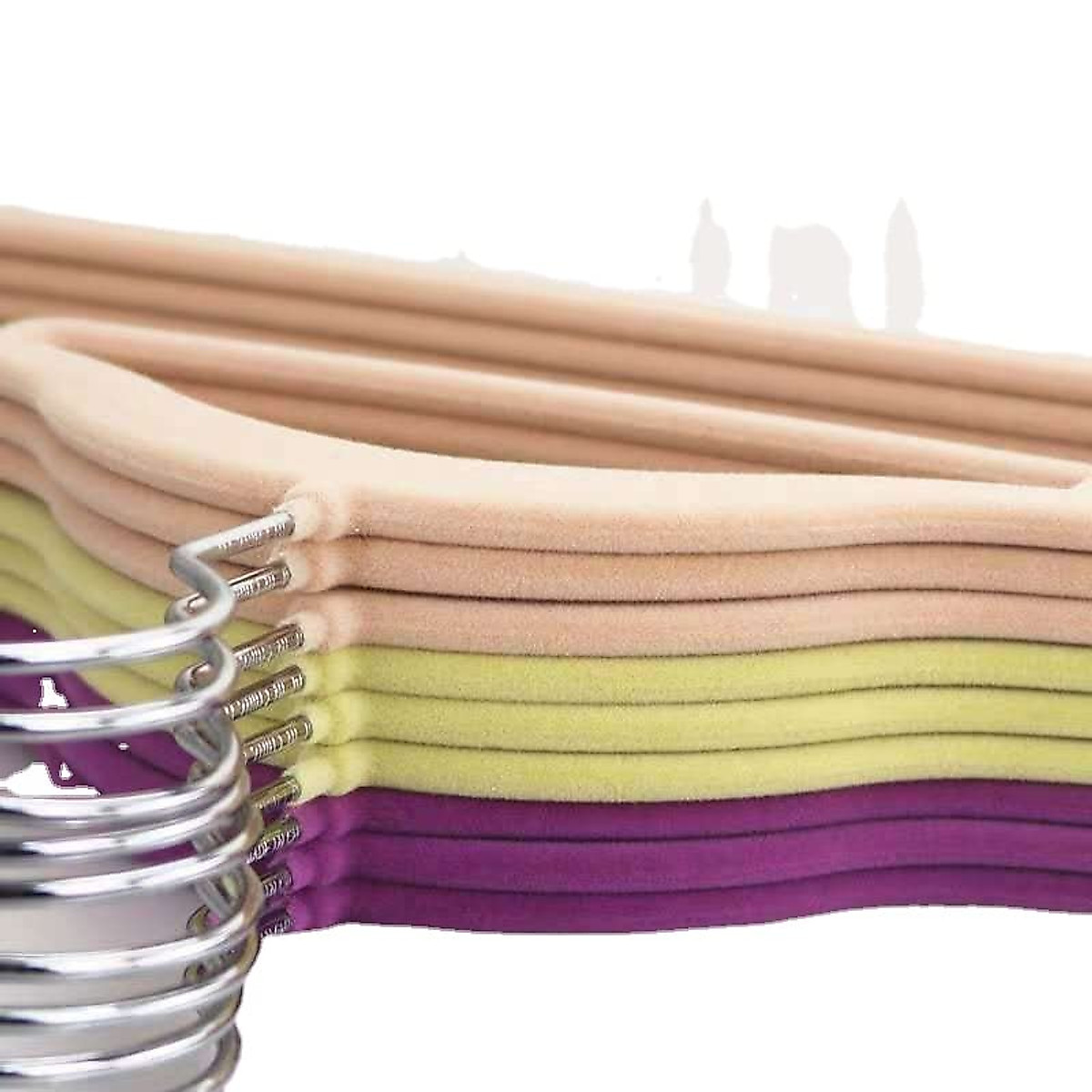 Flock Hanger for Adult Household Seamless Anti-Slip Multifunctional Wardrobe Finishing Clothes Hanger Clothes Hanger Factory Wholesale