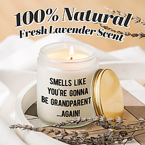 Pregnancy Announcement Gifts for Grandparents, Funny Baby Reveal Gift, Grandparents Again Gifts, Pregnancy Reveal Idea, Promoted to Grandma & Grandpa Gifts, Grandparents To Be, Lavender Scented Candle