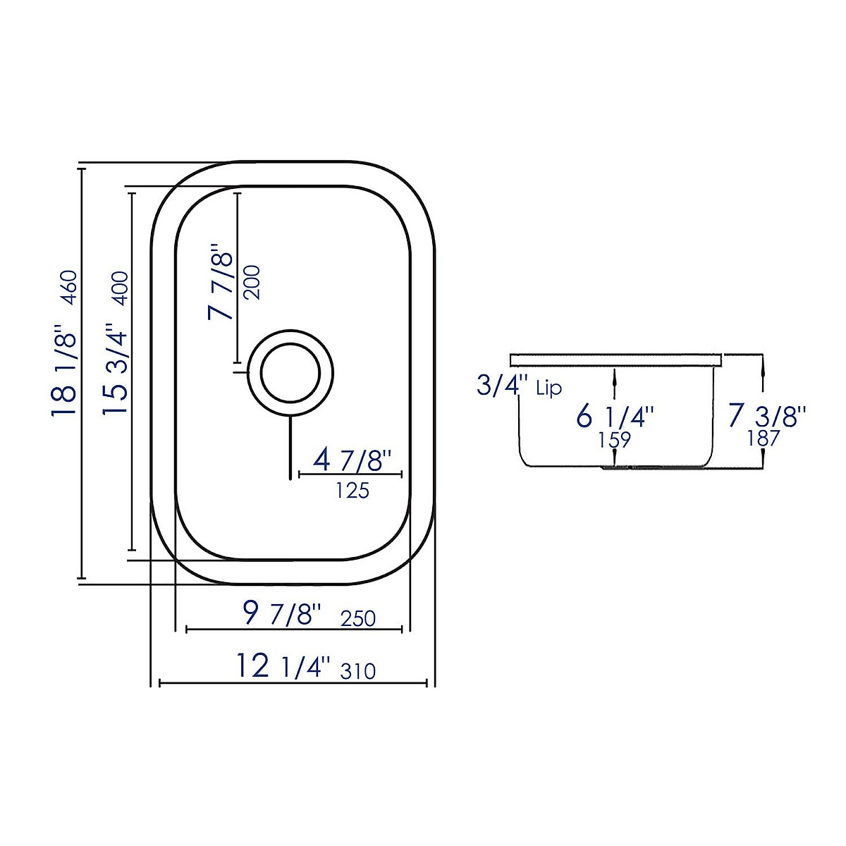 ALFI brand AB1218 Kitchen Sink, White