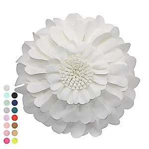 Contempo Lifestyles Flower Pillow – Decorative Pillow 3D Round Throw Pillows for Home Décor – Handmade Sweetheart Flower Pillow for Bed & Couch-Sunflower Pillow - 13 Inch Ivory