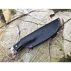 Perkin Damascus Steel Knife Hunting Knife With Sheath Bushcraft Knife - SK800