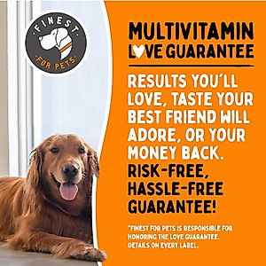 Dog Multivitamin Chewable Treats - Pet Vitamins and Supplement, 10-in-1 Multivitamin for Dogs, Supports Joints, Hip, Bowel, Muscle Health, with Glucosamine and Omega Fish Oil (120 Chews)