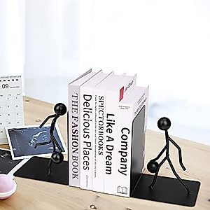 Decorative Bookends for Shelves Metal Book Ends- Elegant Book Holder - Durable, Non Skid Heavy Duty Bookends Decorative Unique Book Stoppers for Books, Magazines & More