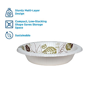 Dixie Ultra Heavy-Weight 20 oz. Paper Bowl by GP PRO (Georgia-Pacific), Pathways, SX20PATH, 500 Count (125 Bowls Per Pack, 4 Packs Per Case)