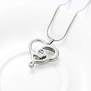 ADENLA Crystal Heart Urn Necklaces Cat Dog Paw Print Cremation Ashes Holder Pendant Necklace Pet Paw Footprint Ash Urn Jewelry for Pet