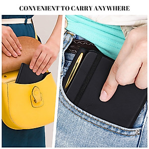 KOGGON 50 Pack Pocket Notebook Journals with Pens, 160 Pages, 3.5x5.5 Inches, A6 Mini Notebooks Small Journals College Ruled Hardcover Notebook PU Leather Notepad with Pen Holder for Office School