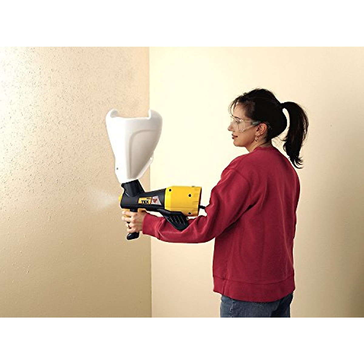 Wagner Spraytech 0520000 Power Tex Electric Corded Texture Sprayer, Sprays 3 Textured Patterns - Popcorn, Knockdown, and Orange Peel, 1 Gallon Hopper