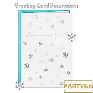 Christmas Snowflake Confetti Decoration- 1500pcs | Snowflakes Frozen Party Confetti | Winter Wonderland Birthday Baby Shower Wedding Sequins Christmas Party Sprinkles Confetti Decorations (Silver)