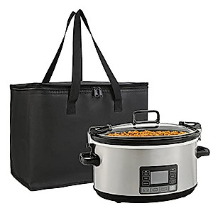 Slow Cooker Bag for Crock-Pot 6-8 Quart Cooler Bag bags| Keeps Ice 40 can Insulated Lunch with Adjustable Shoulder Straps | Great for Picnics, BBQs, Camping, Tailgating & Outdoor Activities 4, 5, 7