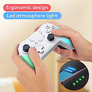 Uberwith Switch Pro Controller for Switch/Switch Lite, Wireless Pro Controller Gamepad Joystick for Nintendo Switch Console, Support NFC/Motion sensor/Awaking-up System Function(Animal Crossing)
